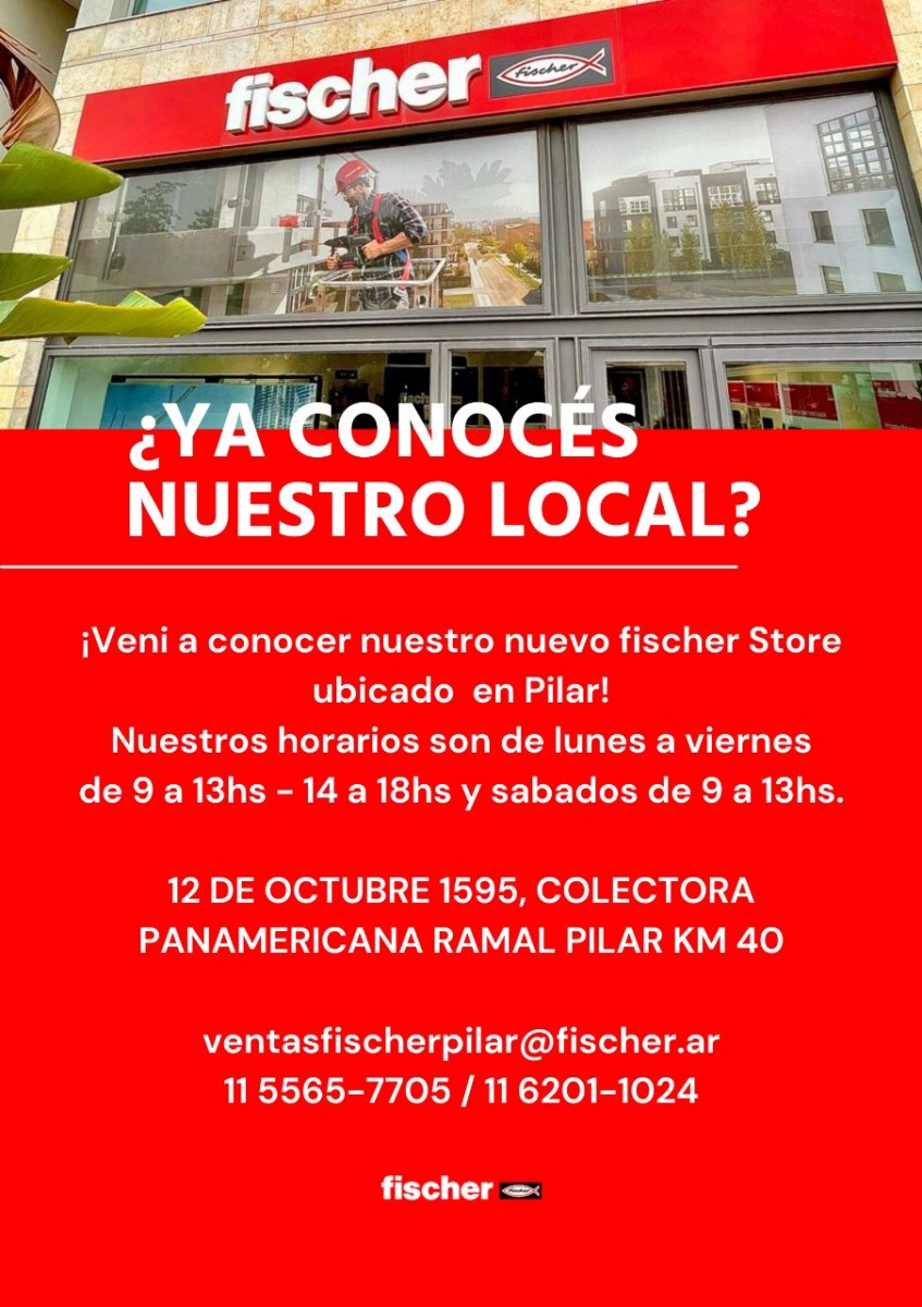 Bienvenido Fischer Store Pilar – Parque Industrial Pilar